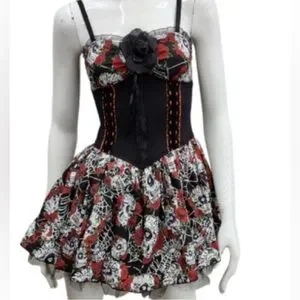 Hot Topic | Dresses | Hot Topic Nwt Day Of The Dead Skull Dress | Poshmark